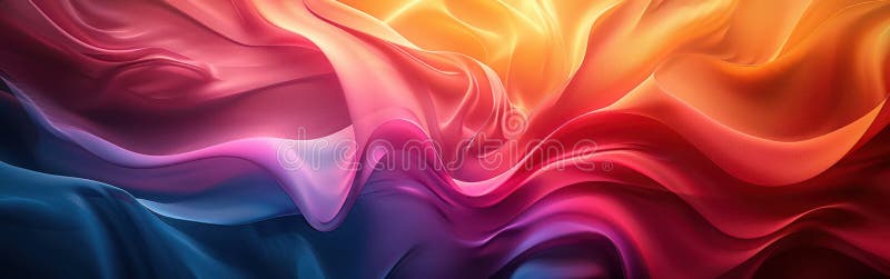 Vibrant Gradient Waves: Colorful Abstract Texture Panorama for Web ...