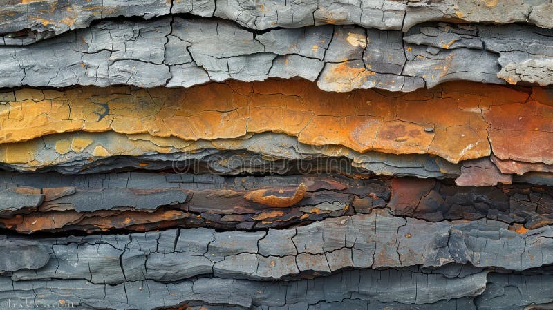 Stratified Earth: Flat Layered Sediment Texture Stock Illustration ...