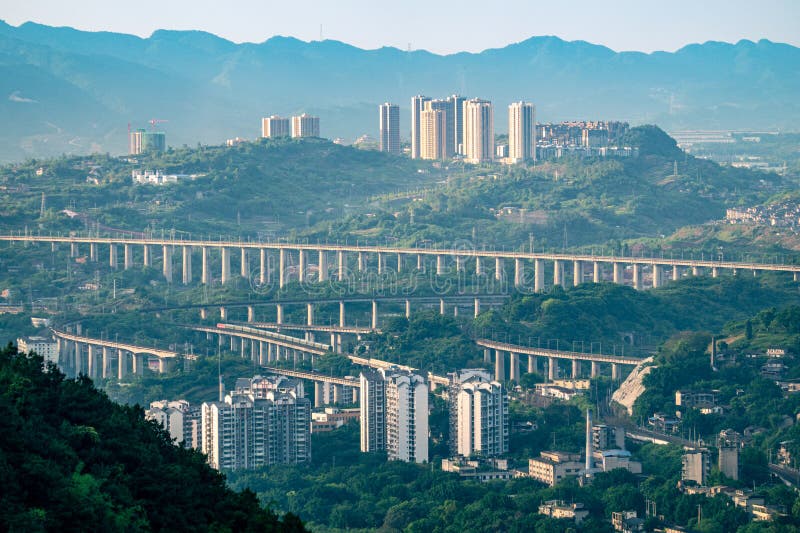 Intricate Network of Railways in Beibei District, Chongqing, China ...