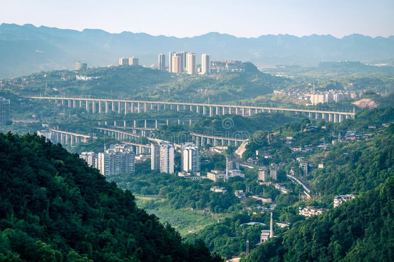 Intricate Network of Railways in Beibei District, Chongqing, China ...