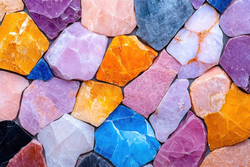Vibrant Cross Section of Healing Stones: Colorful Abstract Texture ...