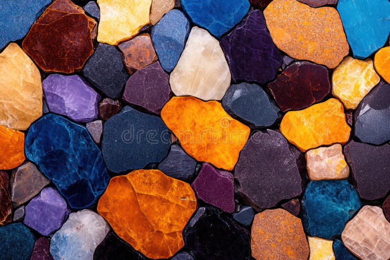 Vibrant Cross Section of Healing Stones: Colorful Abstract Texture ...