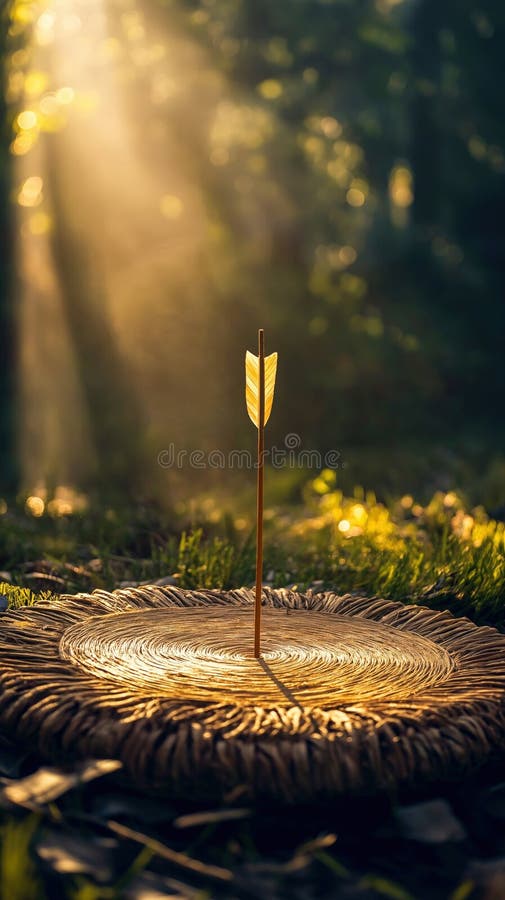 Precision in Nature, an Arrows Landing Stock Illustration ...