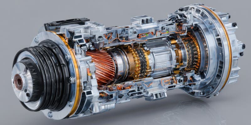 Stator and Rotor for Electric Generator Exploded View 3D Rendering ...