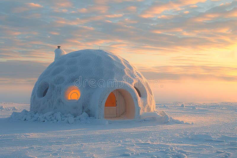 Igloo, a Masterpiece of Inuit Architecture: Dome-Shaped House Made of ...