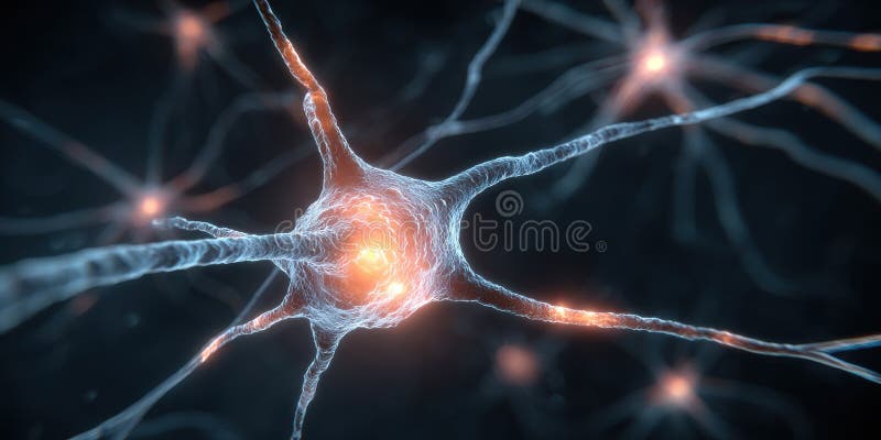 A Stunning Image of Digital Illustration Neuron Cell Structure with ...