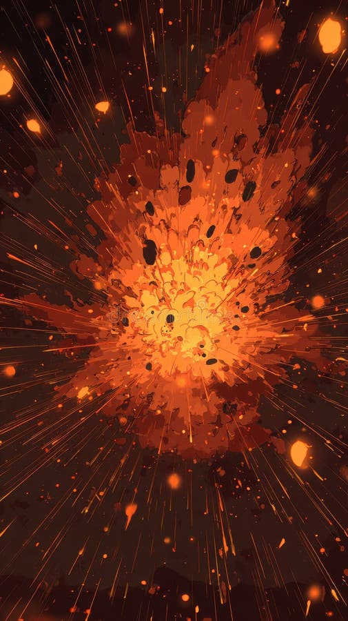 A Stunning Image of Dynamic Explosion Effect in Anime Style ...