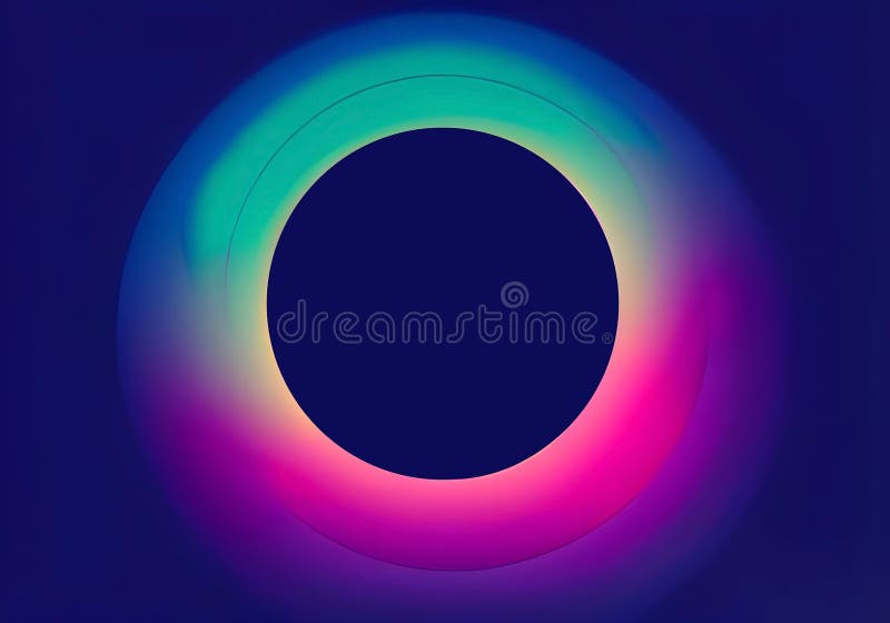 Abstract Background of a Black Circle Set Against Purple and Blue ...