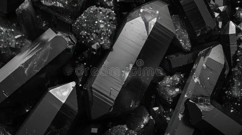 Shimmering Black Crystals Texture for Backgrounds and Designs Stock Illustration - Illustration ...