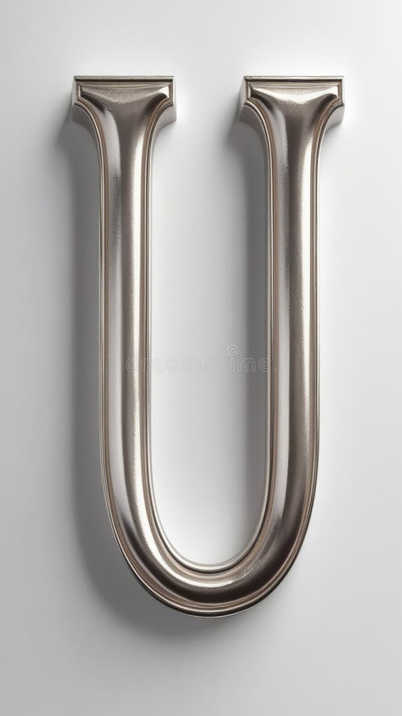 Shimmering Silver Letter U: a Brilliant Display of Modern Elegance and ...