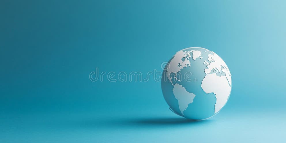 A Serene Blue Globe Stands Alone Against a Calming Backdrop. this Image ...