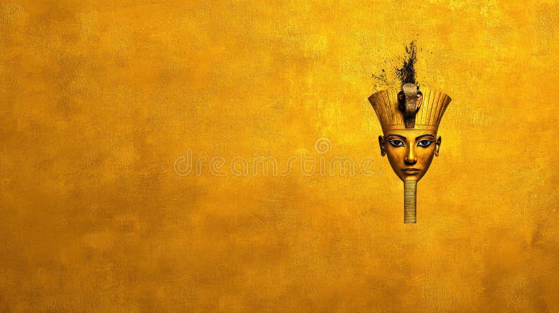 Golden Yellow Ancient Egypt Texture Wallpaper Background with Copyspace ...