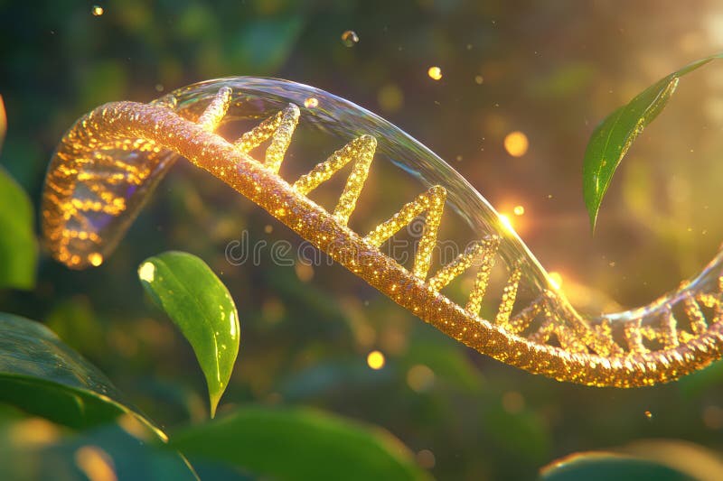 Illuminated DNA Helix - Bright and Bold Genetic Strand in Brilliant ...