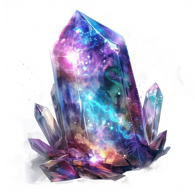 Galactic Crystal Shard stock illustration. Illustration of blues ...