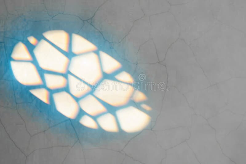 Organic Stained Glass Overlay Effect with Diagonal Drop Shadow on White ...