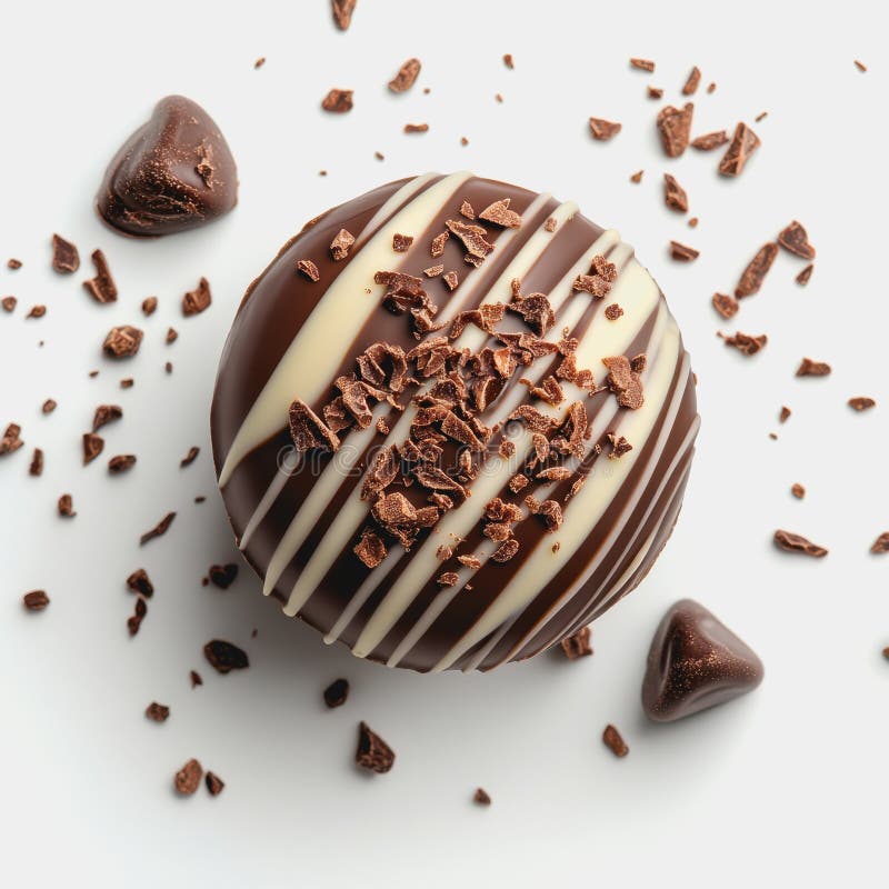 Indulgent Chocolate Dessert Showcasing Smooth Dark Chocolate Coating ...