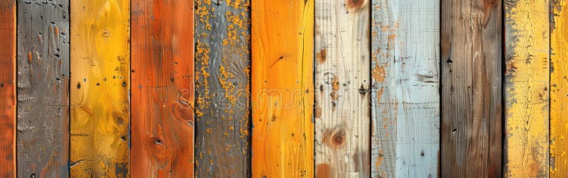 Rustic Colored Wooden Texture with Abstract Yellow and Orange Painted ...