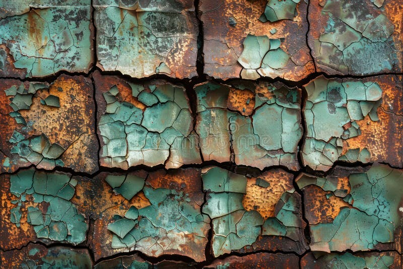 Rusty Copper Patina Grunge Texture Background with Distressed Cracks ...