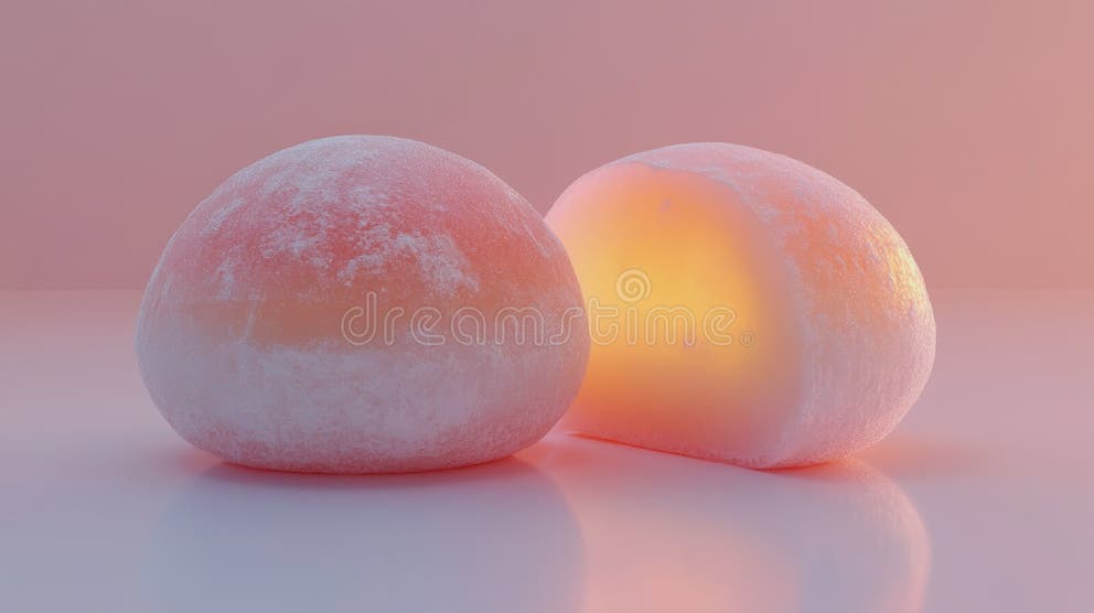 Soft Mochi on a Gradient Background with Gentle Lighting Stock Photo ...