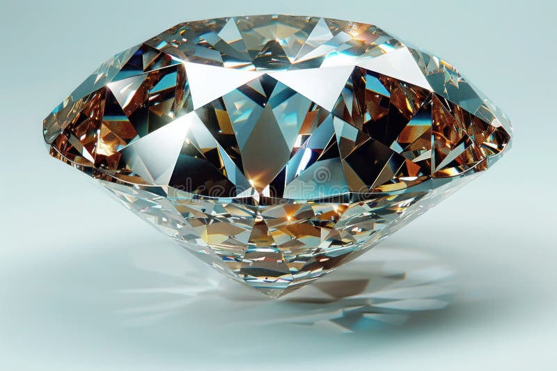 Sparkling Diamond on White Background Stock Illustration - Illustration ...