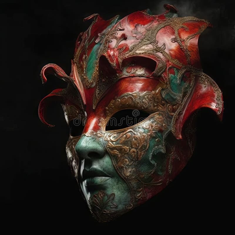 Venetian Carnival Mask with Intricate Patterns. Generative Ai Stock ...