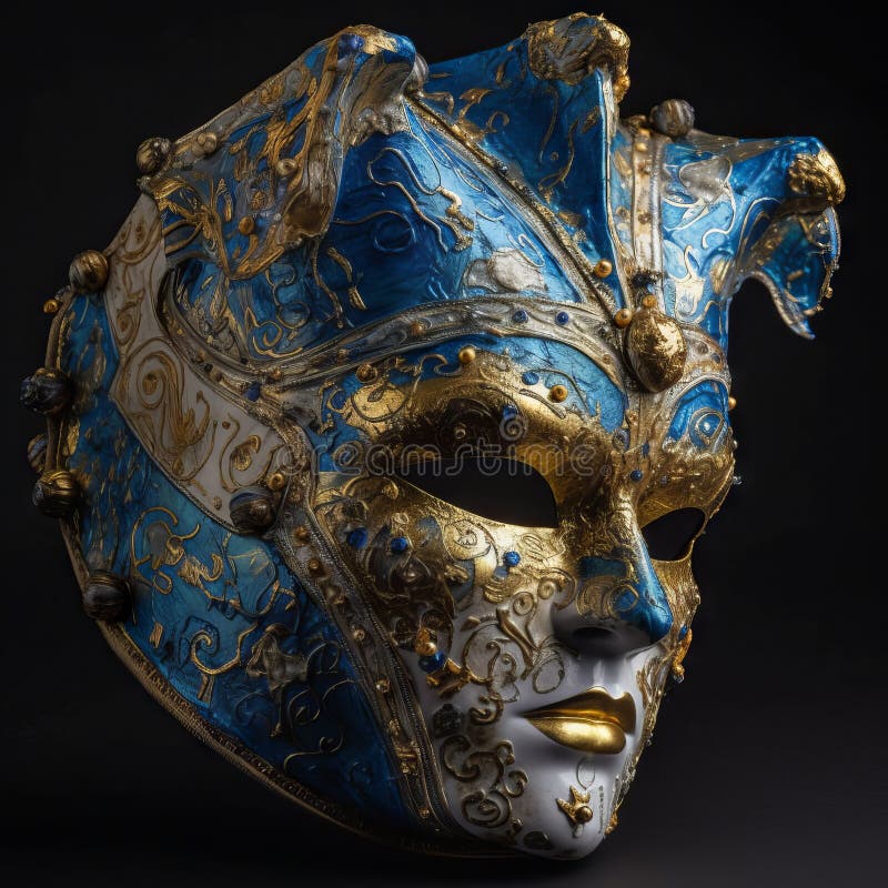 Venetian Carnival Mask with Intricate Patterns. Generative Ai Stock ...