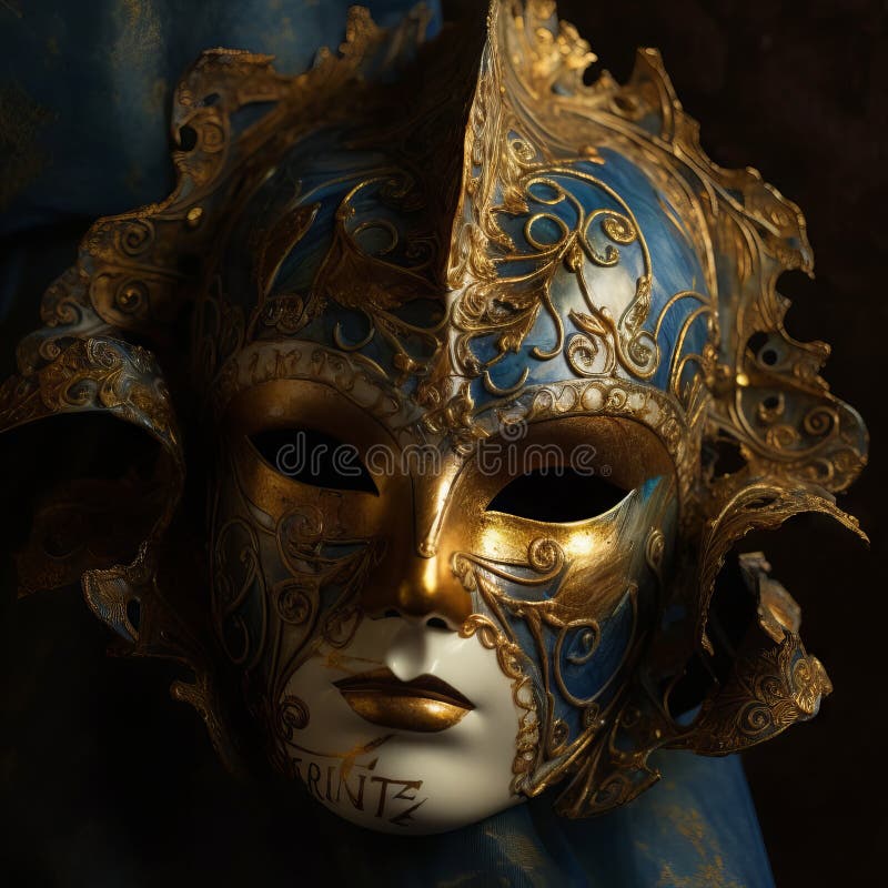 Venetian Carnival Mask with Intricate Patterns. Generative Ai Stock ...