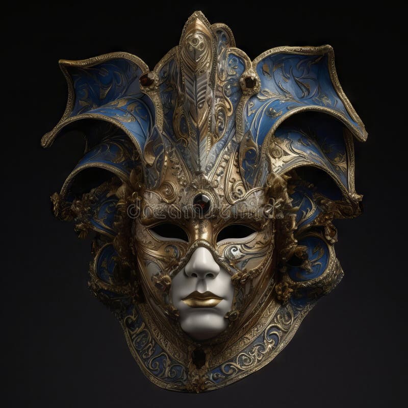 Venetian Carnival Mask with Intricate Patterns. Generative Ai Stock ...