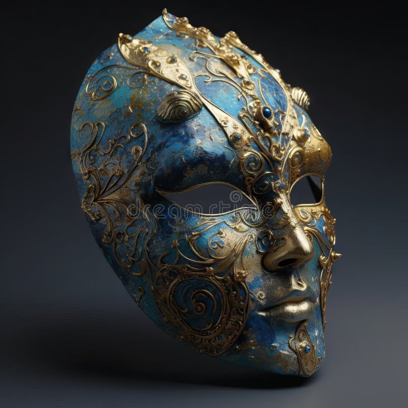 Venetian Carnival Mask with Intricate Patterns. Generative Ai Stock ...