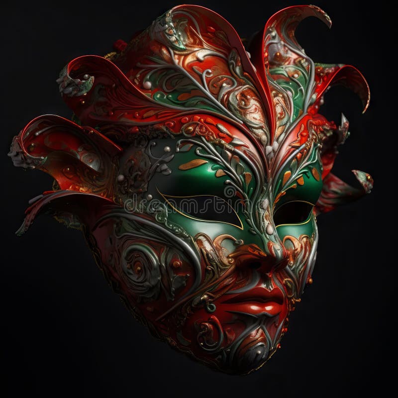 Venetian Carnival Mask with Intricate Patterns. Generative Ai Stock ...