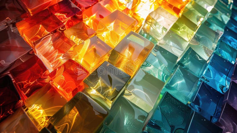 Colorful Stained Glass Background - Abstract Multicolored Texture Stock ...