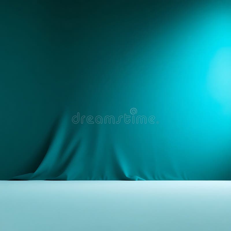Teal Draped Fabric Background with Minimalist Plat (completed ...