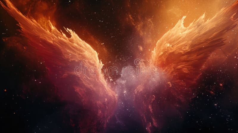 A Stunning Image of a Firebird in a Mesmerizing Space Scene. Perfect ...