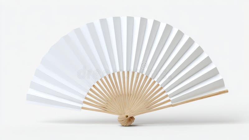 A Stunning Image of Mockup of a White Folding Hand Fan Set Apart ...