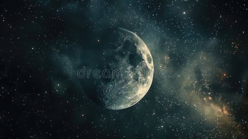 A Stunning Image of the Moon in the Night Sky. Perfect for Astronomy ...