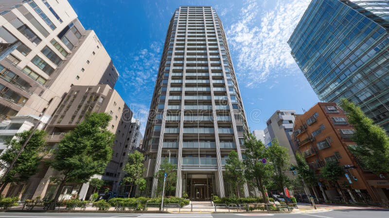 A Stunning Image of Office Buildings Stock Illustration - Illustration ...