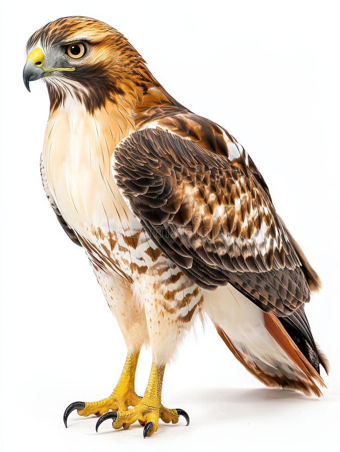 Majestic Red Tailed Hawk Standing Proudly with High Fidelity Image ...