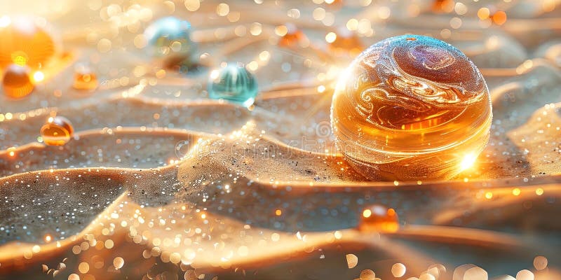 A Stunning Image of a Reflective Sphere on a Textured Surface ...