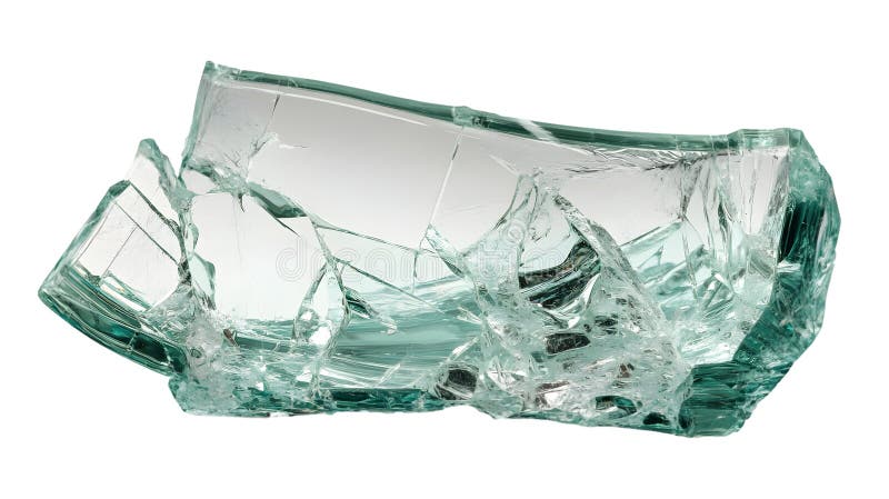 Broken Glass Piece Reflecting Light in an Abstract Style Stock ...