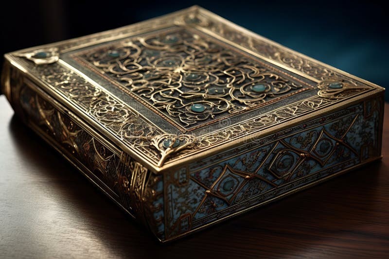 Intricate Metalwork Book with Mystical Designs. Generative Ai Stock ...