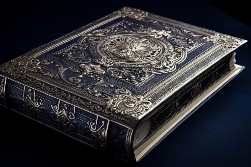 Intricate Metalwork Book with Mystical Designs. Generative Ai Stock ...