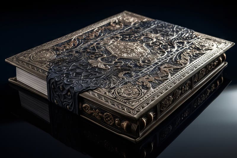 Intricate Metalwork Book with Mystical Designs. Generative Ai Stock ...