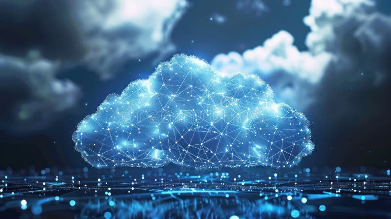 Futuristic Cloud Computing: Transferring Big Data on the Internet with Digital Technology Stock ...