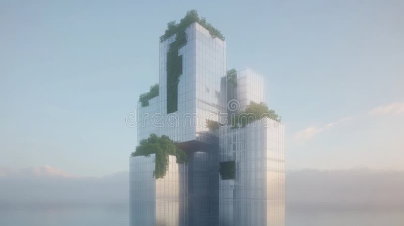 Futuristic Skyscraper Design Blueprint of Modern Architecture Generated ...