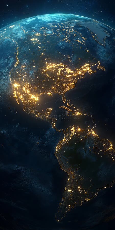 Realistic Visualization of Earth at Night with Stunning Lighting ...