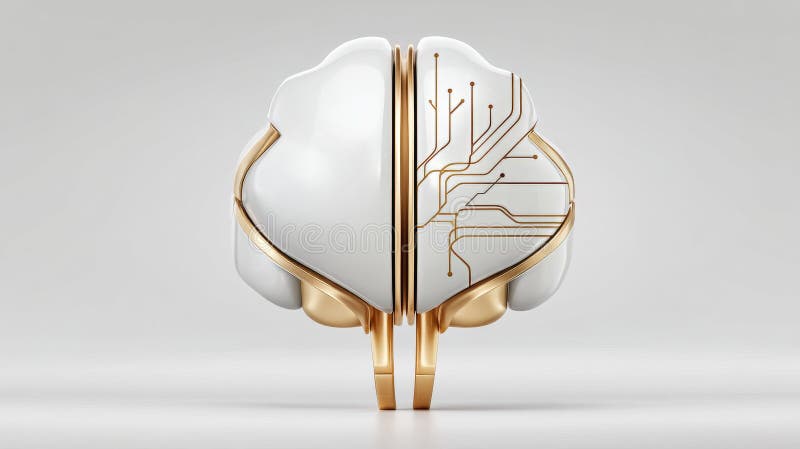 Incorporating Elegance and Innovation a White and Gold Computer Chip ...