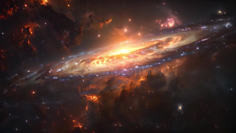 A Stunning Image of a Spiral Galaxy with a Bright Core and Nebulas ... A Stunning Image of a Spiral Galaxy with a Bright Core and Nebulas ...
