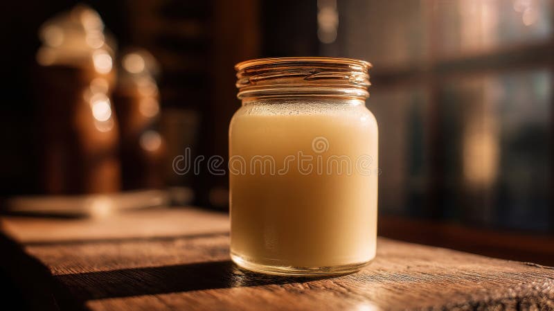 A Stunning Image of Studio Shot of Beef Tallow in a Jar. Stock Photo ...