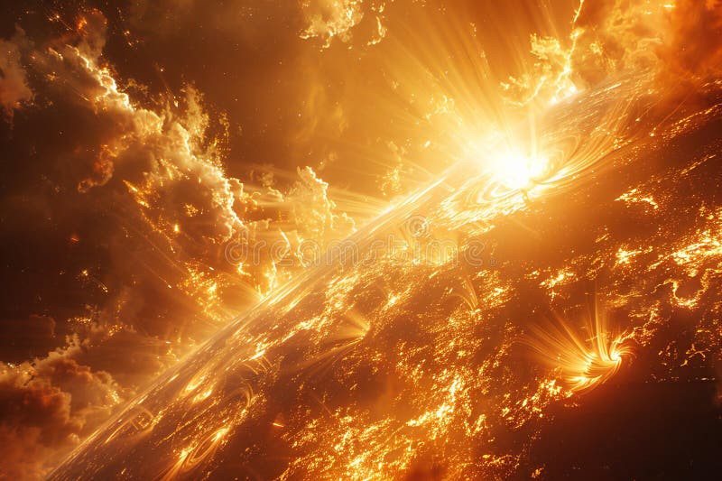 Stunning Image of Sun Light in Gold Light, High Quality, High ...