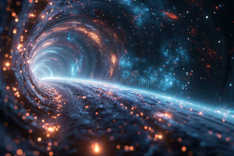 Digital Dreamscape: Futuristic 3D Render Background Stock Illustration ...